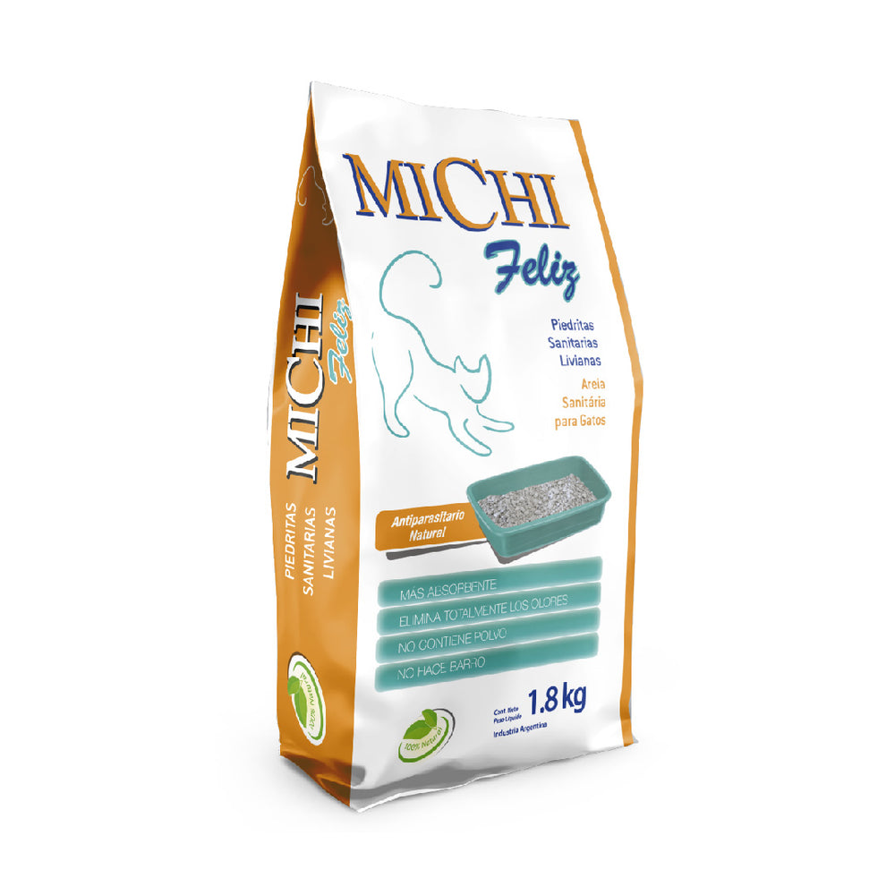 Piedras Sanitarias Gato Michi Feliz 1,8kg